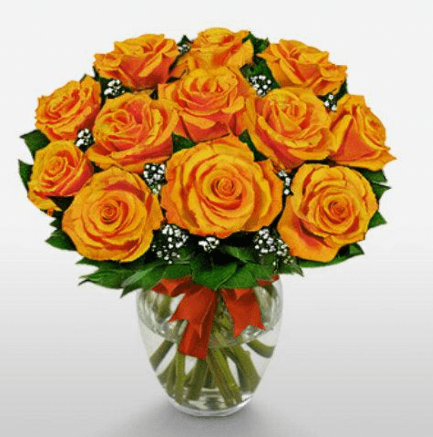 Long Stem Orange Rose Bouquet | Wholesale Roses