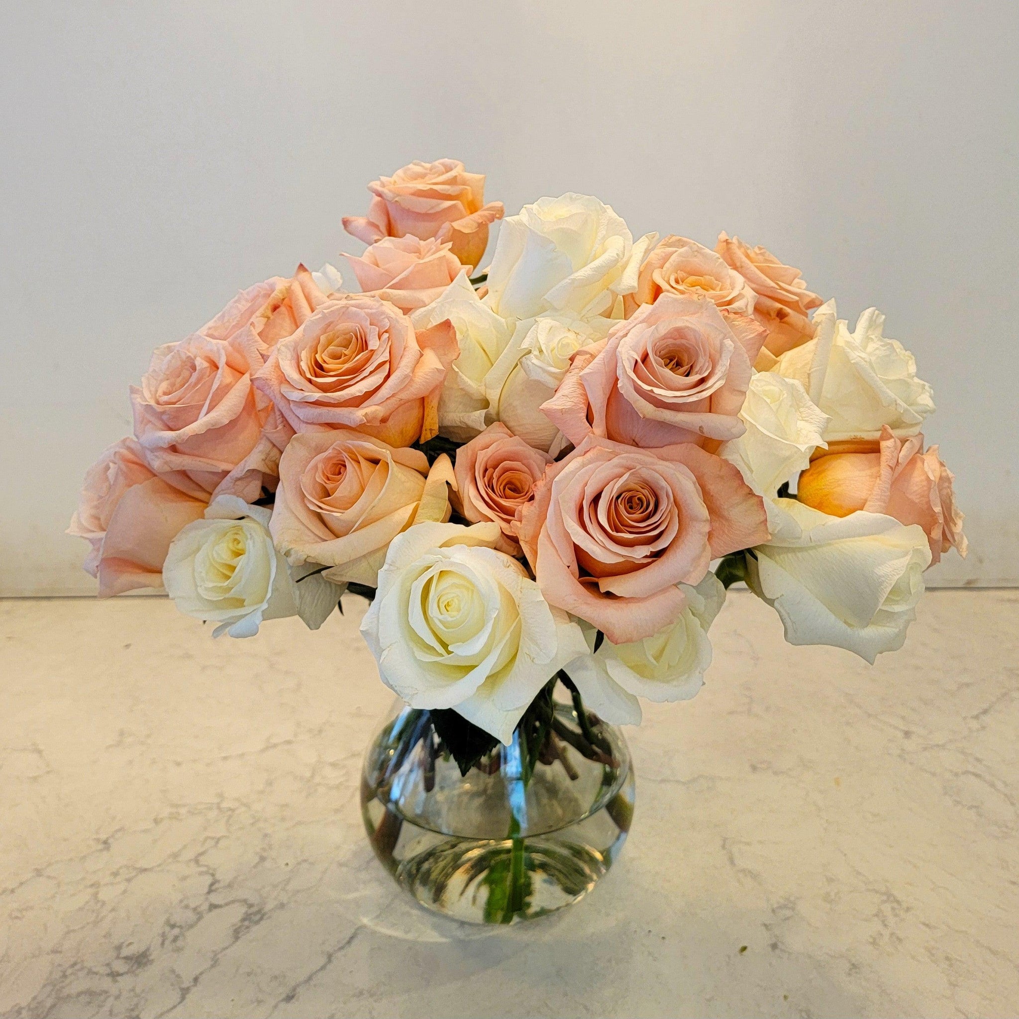 Peaches & Cream Rose Bouquet | Peach & Cream Bouquet